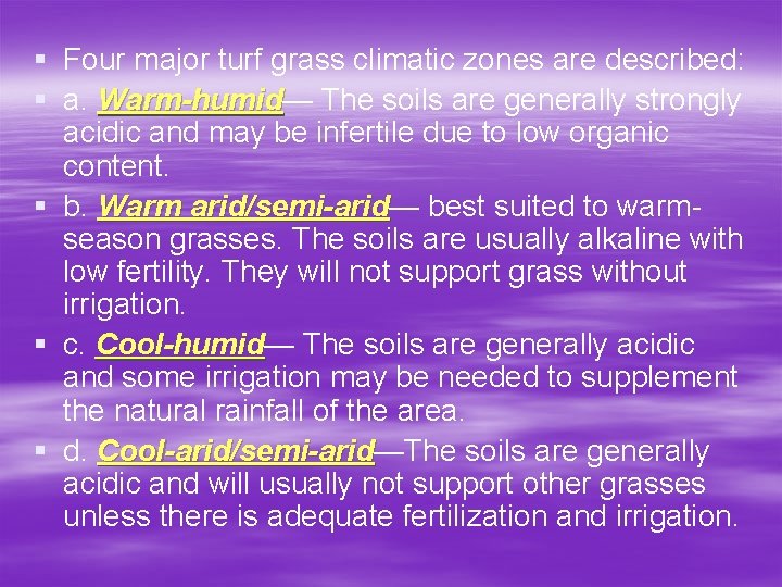 Identifying Classifying and Selecting Turfgrass Student Learning Objectives