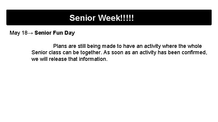 Park Hill High School 2017 Senior Class Activities