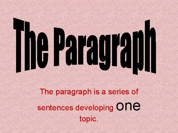 The paragraph is a series of sentences developing