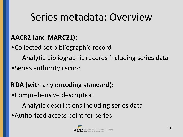 RDA in NACO Series Bridge Workshop presented by