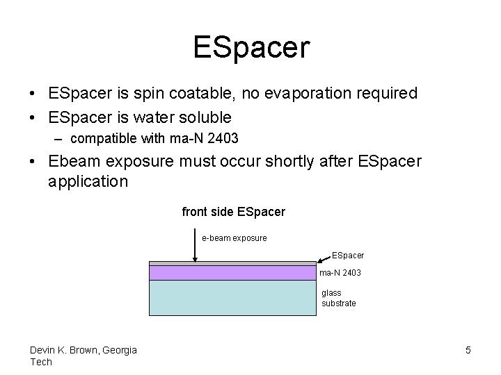 AntiCharging Methods when electron beam lithography must be