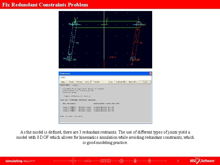 Fix Redundant Constraints With Revolute Spherical and Hooke