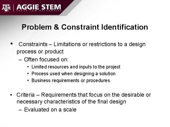 Introduction to Aggie STEM Teacher Boot Camp Mary