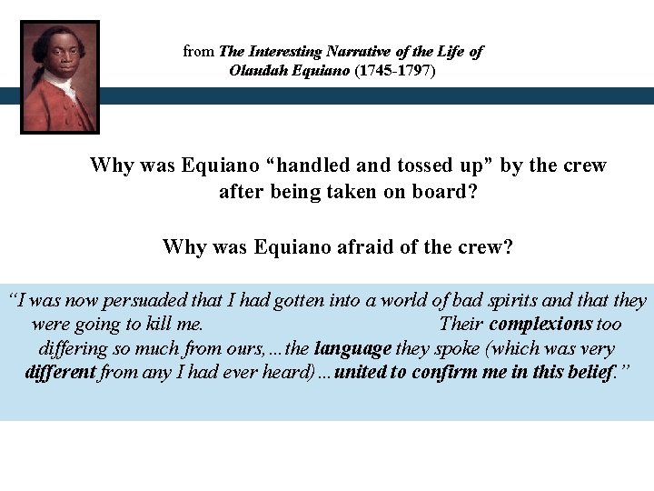 from The Interesting Narrative of the Life of