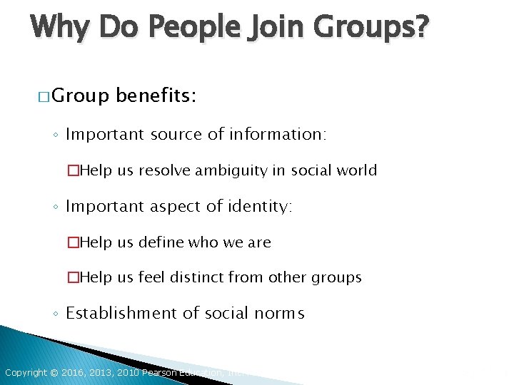 Chapter 9 Group Processes Influence in Social Groups