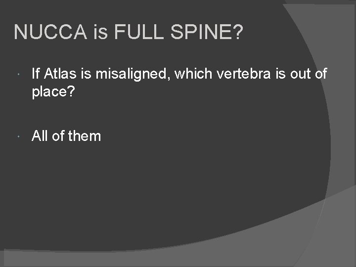 NUCCA Why Upper Cervical Insert your own personal