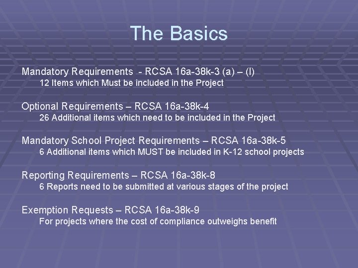High Performance Building Standard Regulations An Introduction Topics