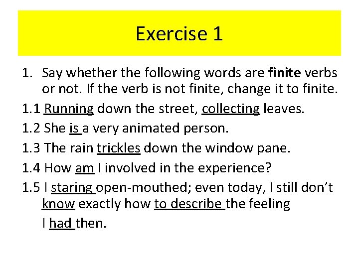 VERB TENSES DEVELOPED by SUE MCINTOSH 2015 Finite
