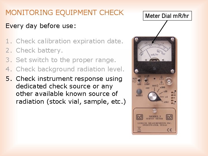 RADIATION SAFETY Refresher Training Part 2 COURSE PART
