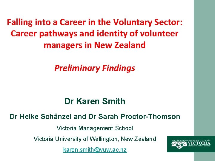 Falling into a Career in the Voluntary Sector