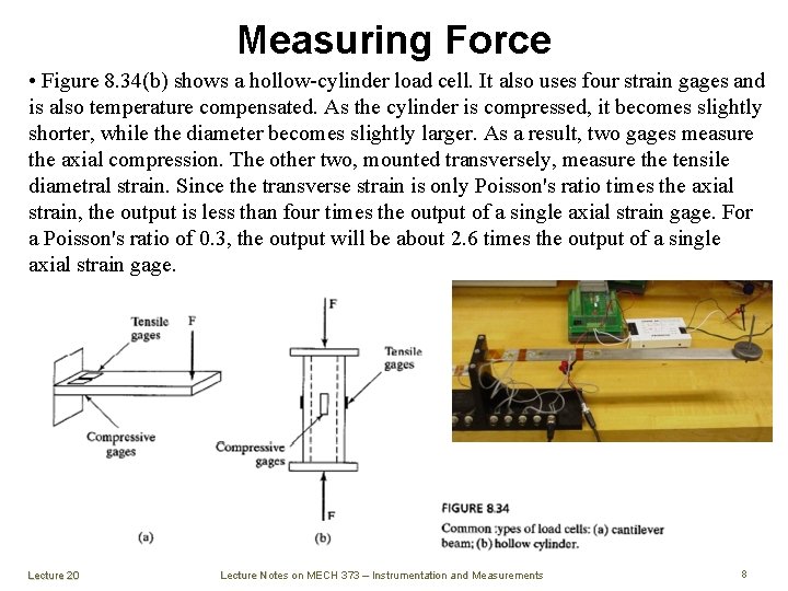 MECH 373 Instrumentation and Measurements Lecture 20 Measuring