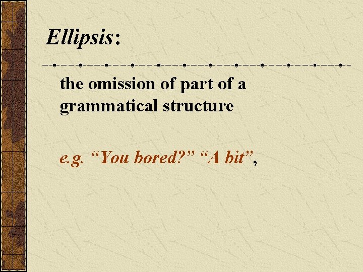 Understanding and Teaching Spoken English Outline Features of