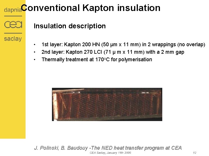 NED heat transfer program at CEA Jaroslaw Polinski