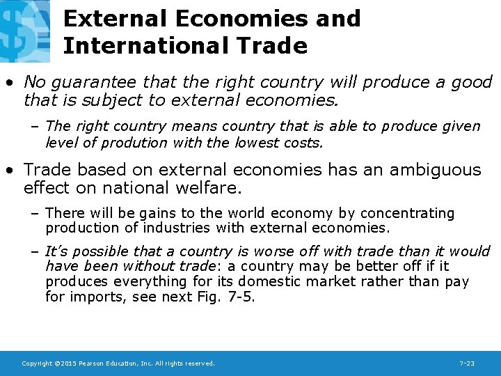 Chapter 7 External Economies of Scale and the