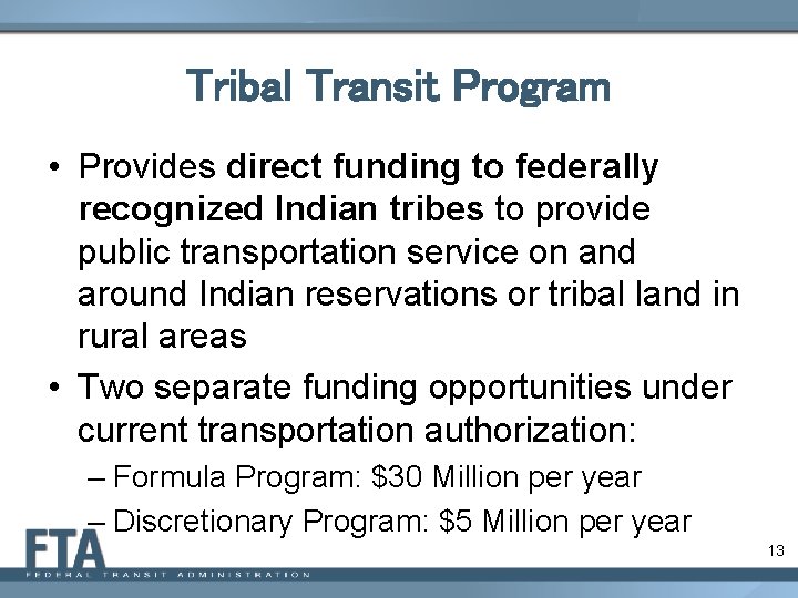 Federal Transit Resources for Tribes and Title VI