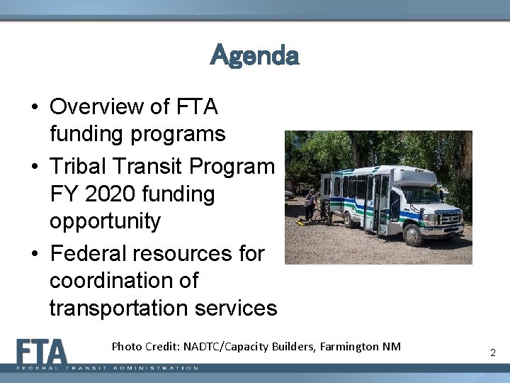 Federal Transit Resources for Tribes and Title VI