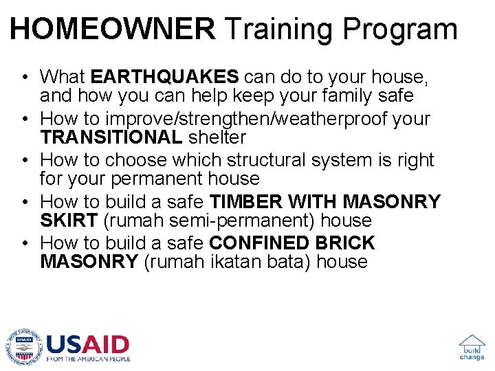 Build Change Technical Resources Cut Desy Amalia Team