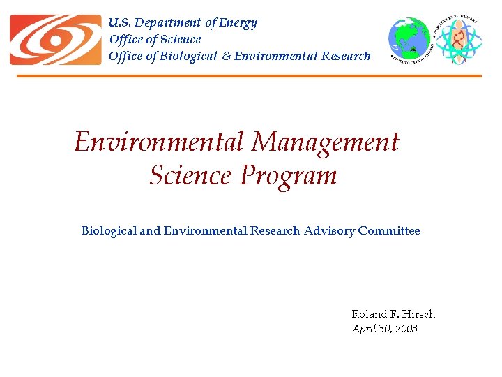 U S Department of Energy Office of Science