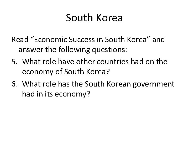 Economics of North and South Korea Maps Look