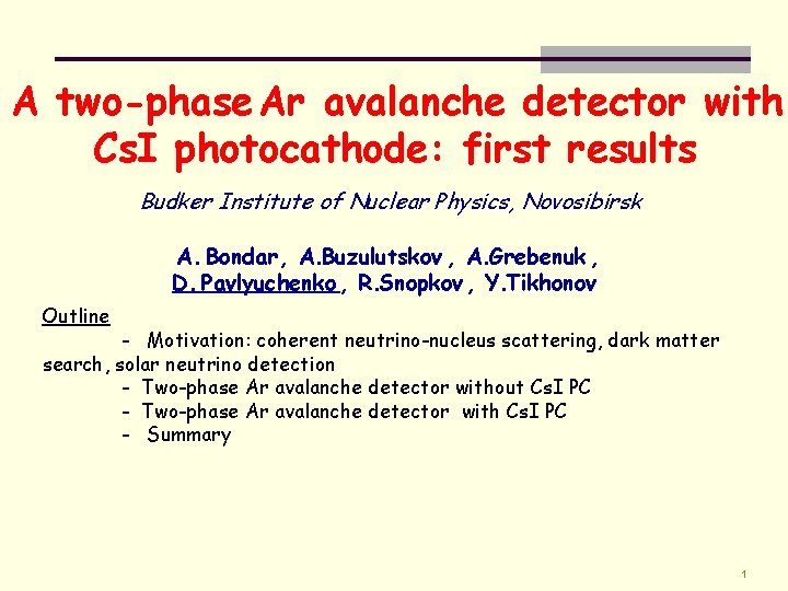 A twophase Ar avalanche detector with Cs I