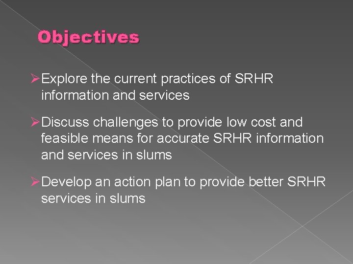 Access to SRHR information and services to young