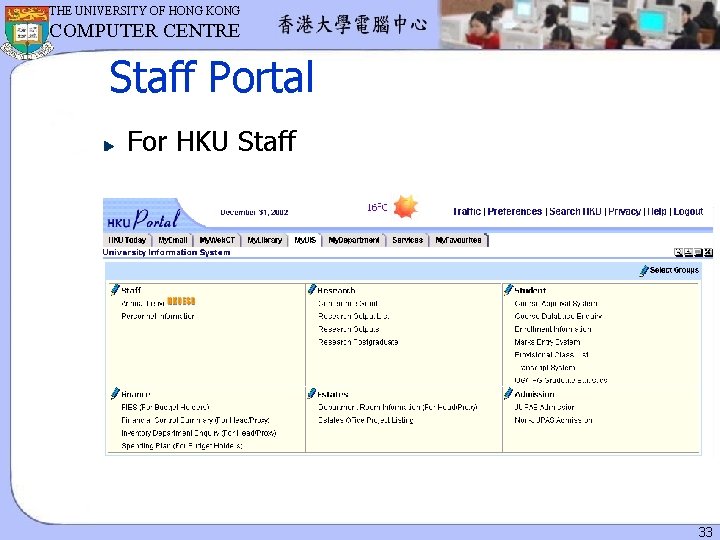 THE UNIVERSITY OF HONG KONG COMPUTER CENTRE Introduction