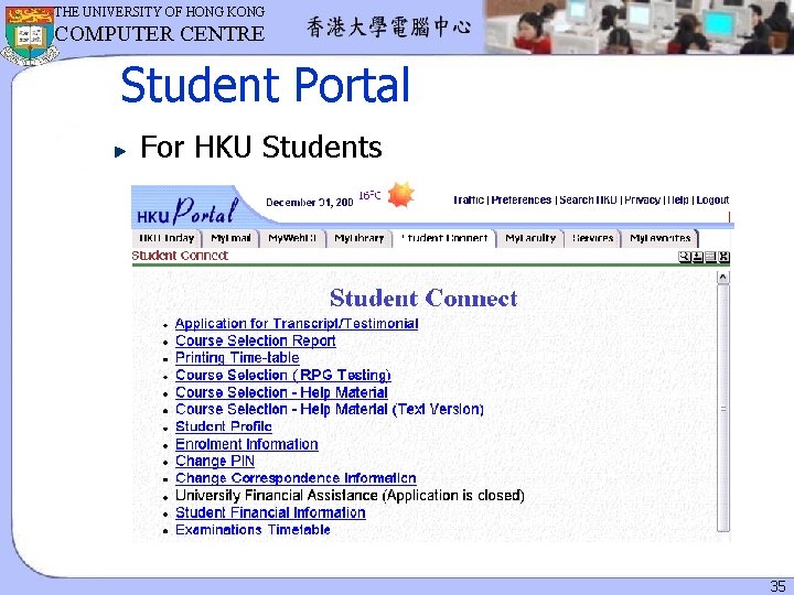 THE UNIVERSITY OF HONG KONG COMPUTER CENTRE Introduction