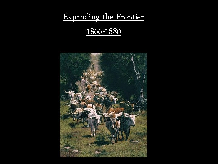 Expanding the Frontier 1866 1880 Spanish Origins The