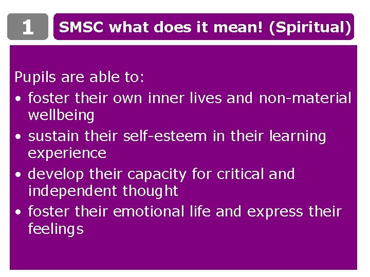 Spiritual Moral Social and Cultural SMSC 1 SMSC