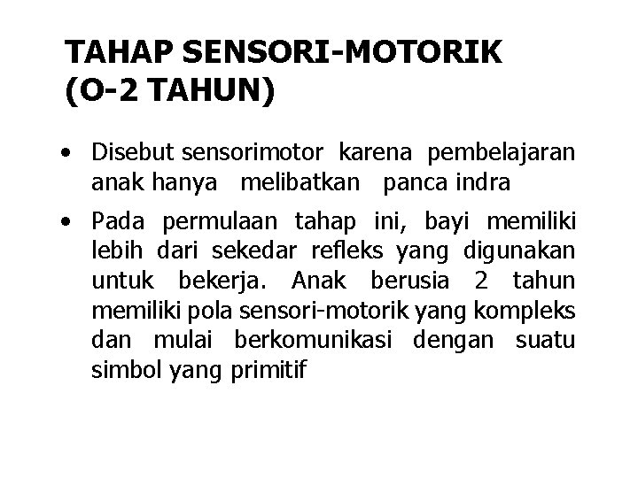 PERKEMBANGAN KOGNITIF ANAK USIA DINI Adapted by NEST