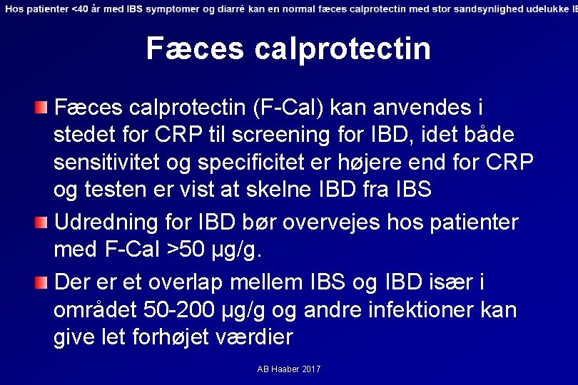 Diarre Overlge Anne B Haaber Gastroenheden HerlevGentofte Hospital