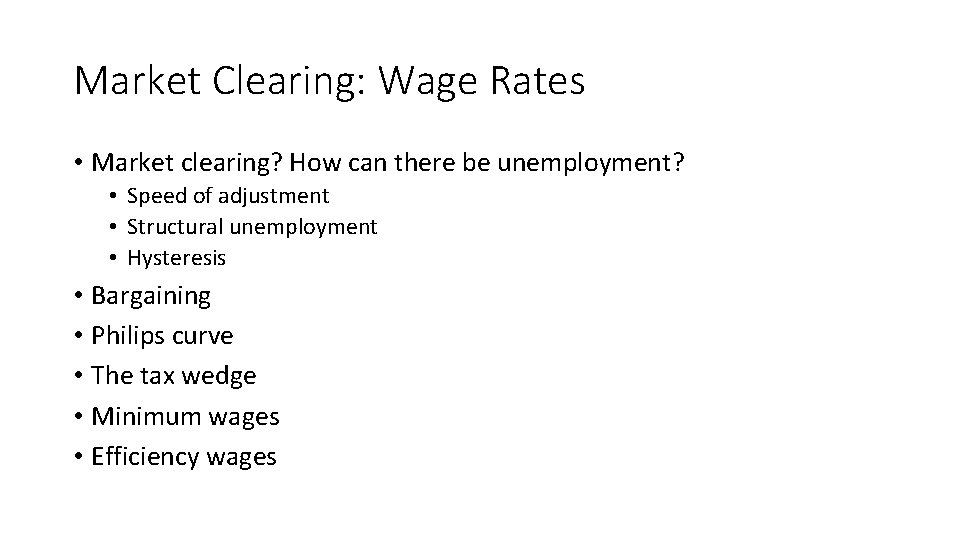 The Labour Market the Macro economy The MacroEconomics