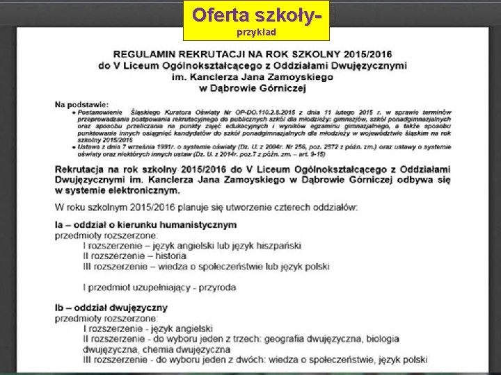 KSEON Optivum ELEKTRONICZNY SYSTEM REKRUTACJI DO SZK PONADGIMNAZJALNYCH