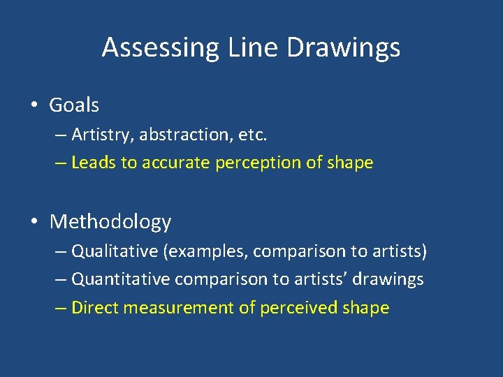 How Well Do Line Drawings Depict Shape Forrester