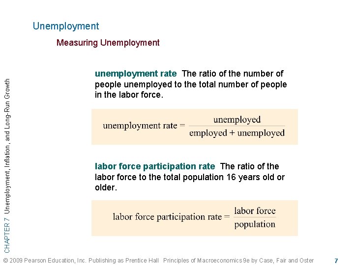 CHAPTER 7 Unemployment Inflation and LongRun Growth Power