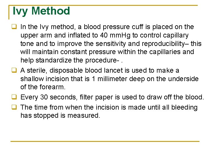 General Approach in Investigation of Haemostasis Lecture 2