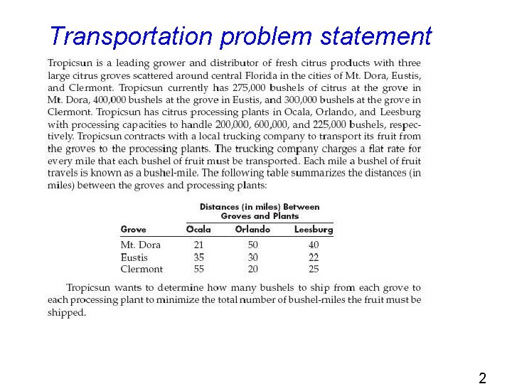 Network Models u Please carefully study the following