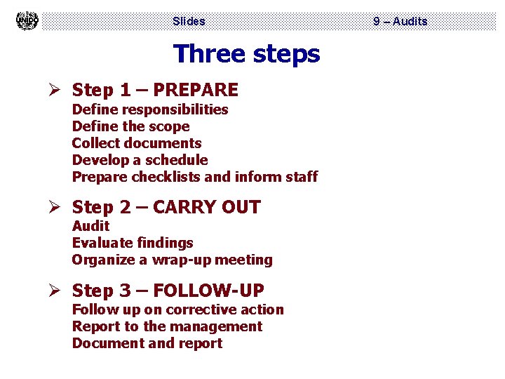 Slides 9 Audits Cleaner Production Audit Slides 9