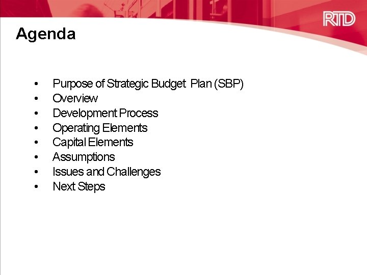 Review of 2018 2023 Strategic Budget Plan Development