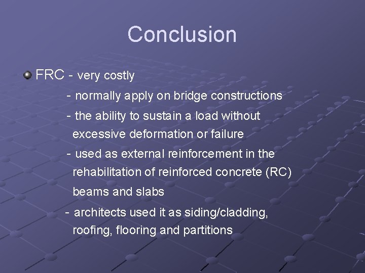 Fiber Reinforced Concrete FRC Feisal salah Introduction Is