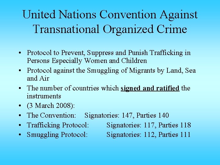 Human Trafficking and Smuggling OASIOM introductory course on