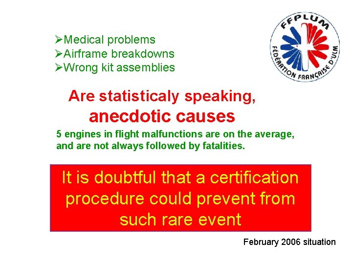 FFPLUM French microlight aircraft pilots federation Air safety