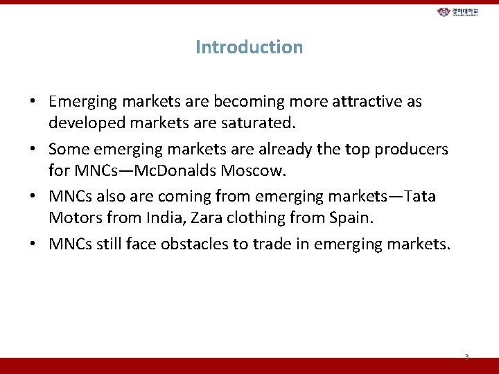 17 Marketing Strategies for Emerging Markets Chapter Overview