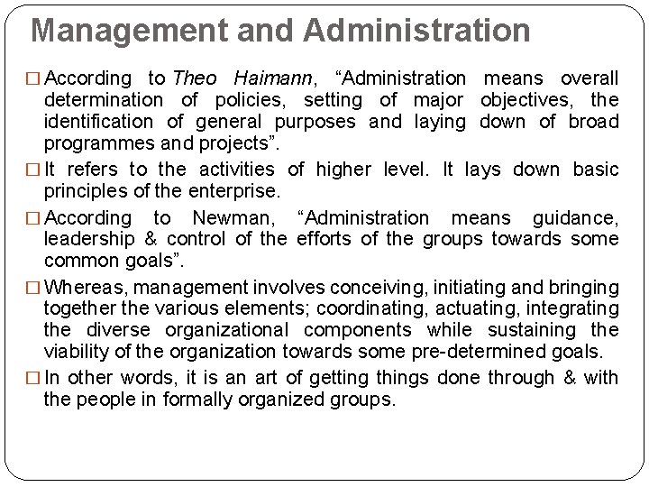 Nature of Management Module 1 Levels of Management