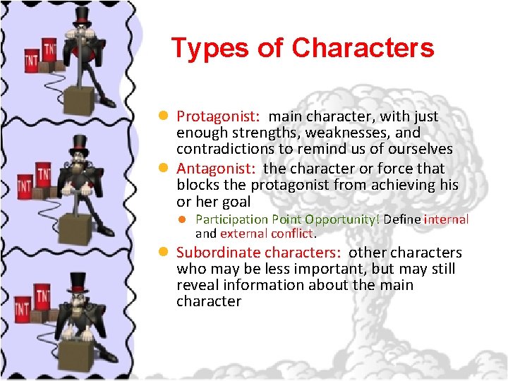 Characterization English 10 Miss Barron Mrs De Vries