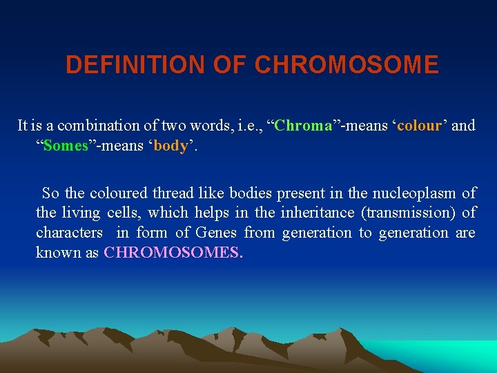 STRUCTURE AND FUNCTION OF CHROMOSOMES RAMARANJAN MISHRA M