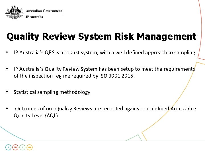 IP Australia Quality Management System Risk Management Approach