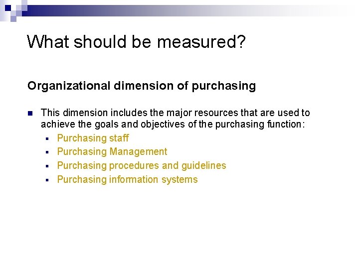 Chapter 14 Performance measurement and governance in purchasing