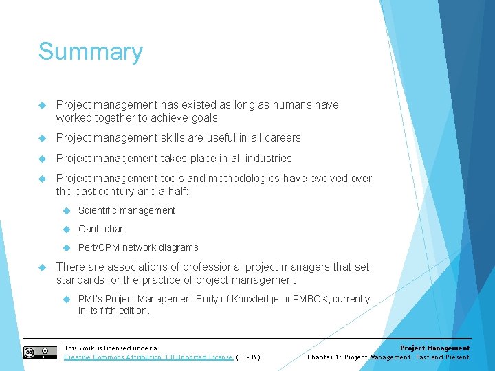 Project Management Past and Present Project Management Past