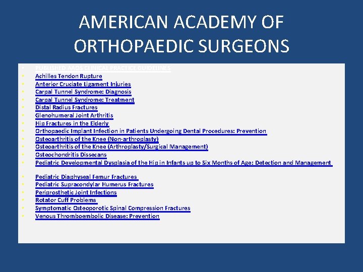 OFFICIAL DISABILITY GUIDELINES VS CURRENT ORTHOPAEDIC LITERATURE Preston